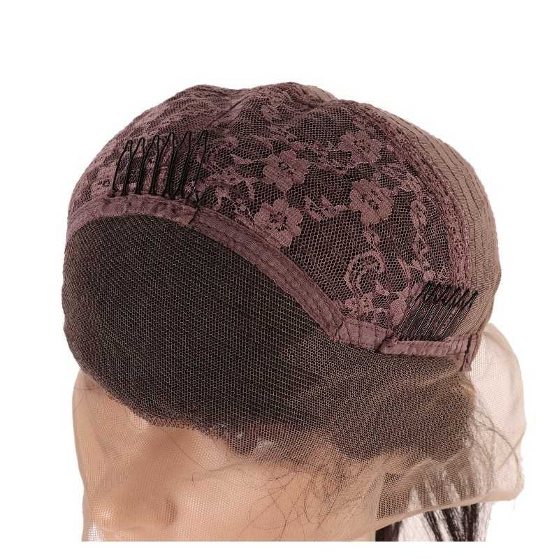 Frontal Lace Wigs DEEP couleur naturelle, cheveux soyeux et brillant ...